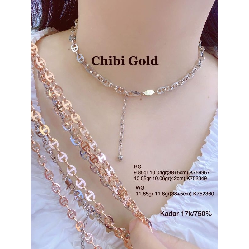 Jual CHIBIGOLD - Kalung Casteli emas 750 kadar 17k - CHIBI gold ...