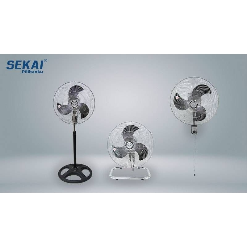 Jual Kipas Angin Besi SEKAI IST 1851 3in1 Berdiri Dinding Meja 18 Inch 3 Fungsi | Shopee Indonesia