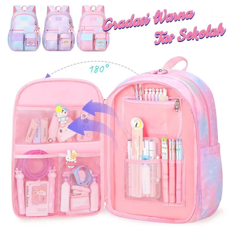 Jual Tas Sekolah Anak Perempuan Model Kulkas Import/Tas Ransel Sekolah SD SMP SMA Anak Cewek ...
