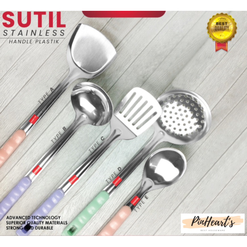 Jual SUTIL SPATULA SENDOK GORENG CENTONG NASI SENDOK SOP LUBANG NON ...
