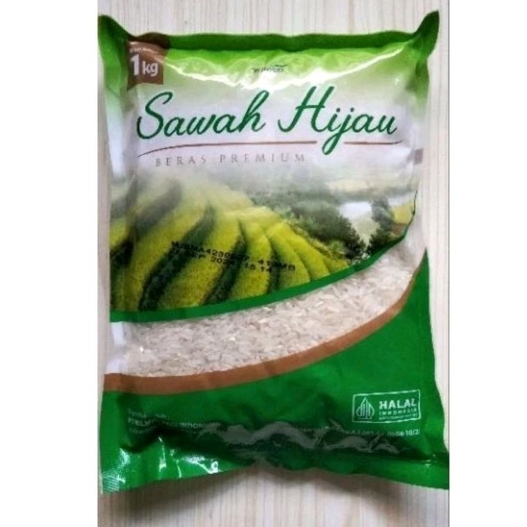 Jual Beras Cap Sawah Hijau Kemasan 1 Kg | Shopee Indonesia