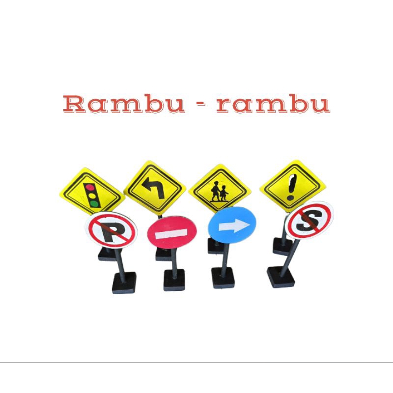Jual Rambu - rambu berdiri mainan edukasi | Shopee Indonesia