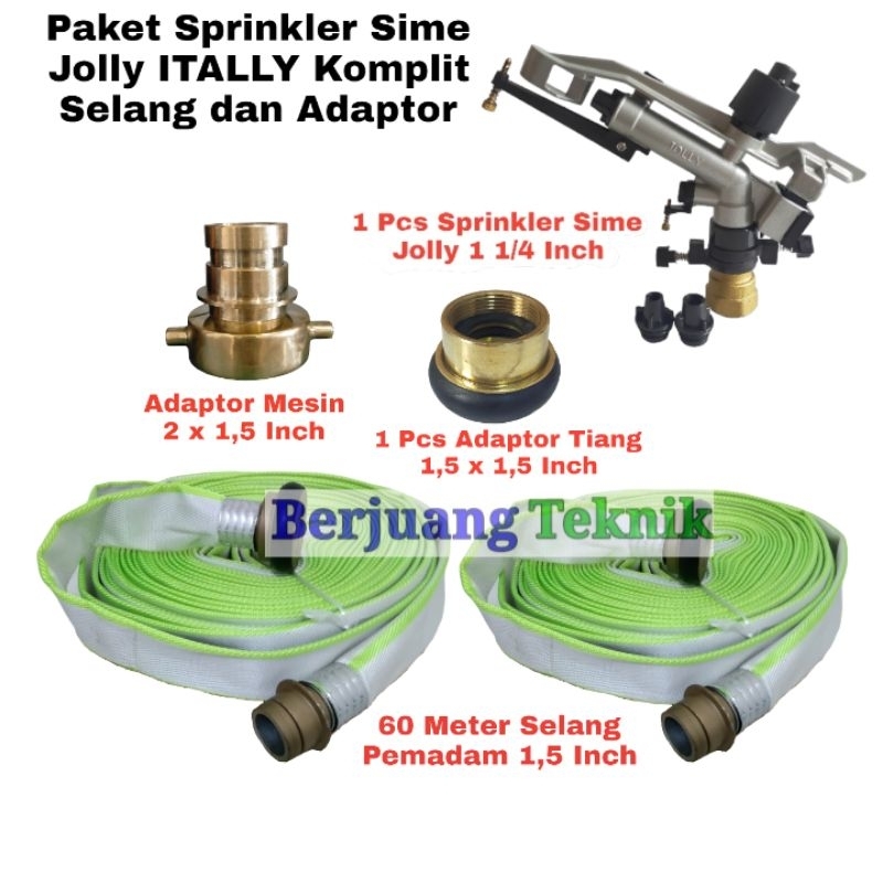 Jual Paket Sprinkler 1 1/4 Inch Sime Jolly Stopper Jarak/Radius Tembak ...