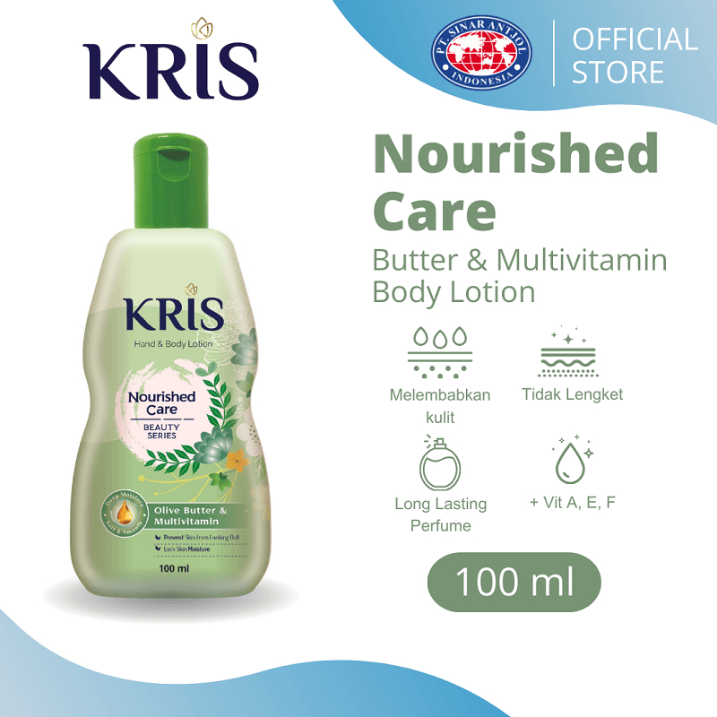 Jual KRIS Hand and Body Lotion Plus Multivitamin NOURISHED CARE HIJAU ...