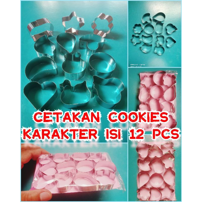 Jual cetakan cookies karakter isi 12 pcs | Shopee Indonesia