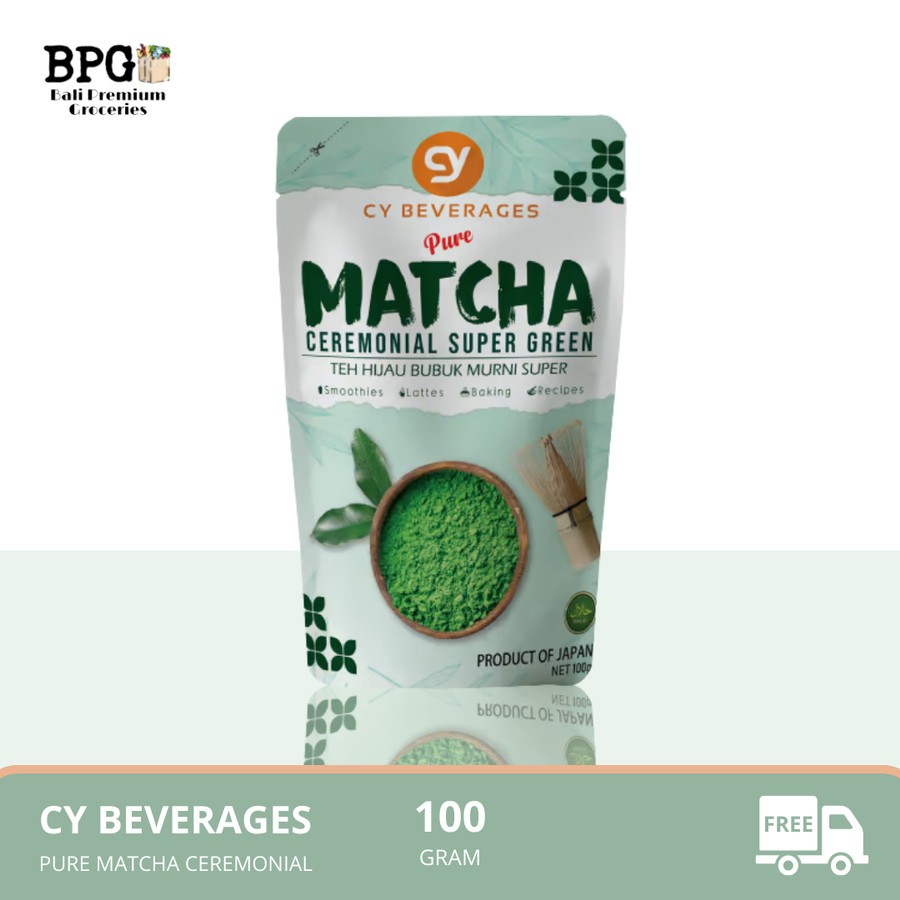 Jual CY BEVERAGES PURE MATCHA CEREMONIAL SUPER GREEN 100G | Shopee ...