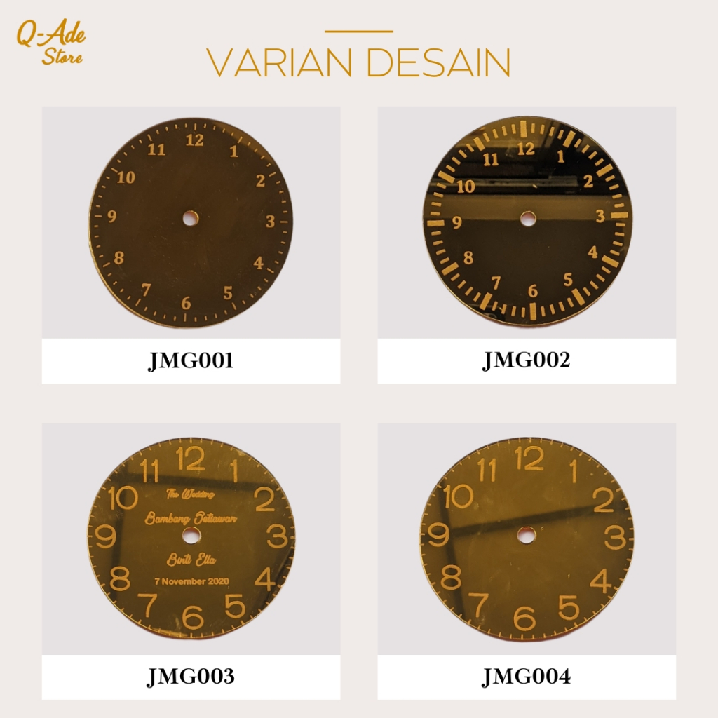 Jual Custom Size JMG001 - JMG006 | Laser Akrilik Jam Grafir Mahar ...