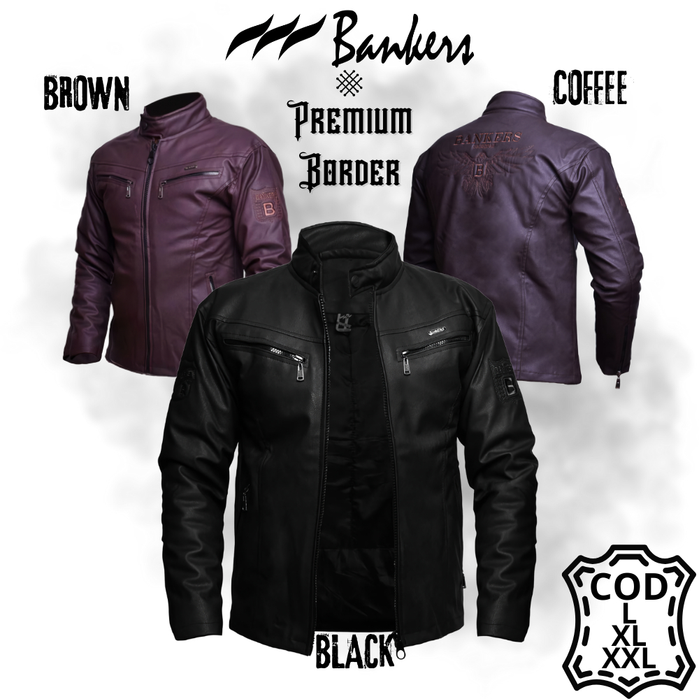 Jual Jaket Kulit Pria Distro Synthetic Premium Leather | Jaket Motor ...