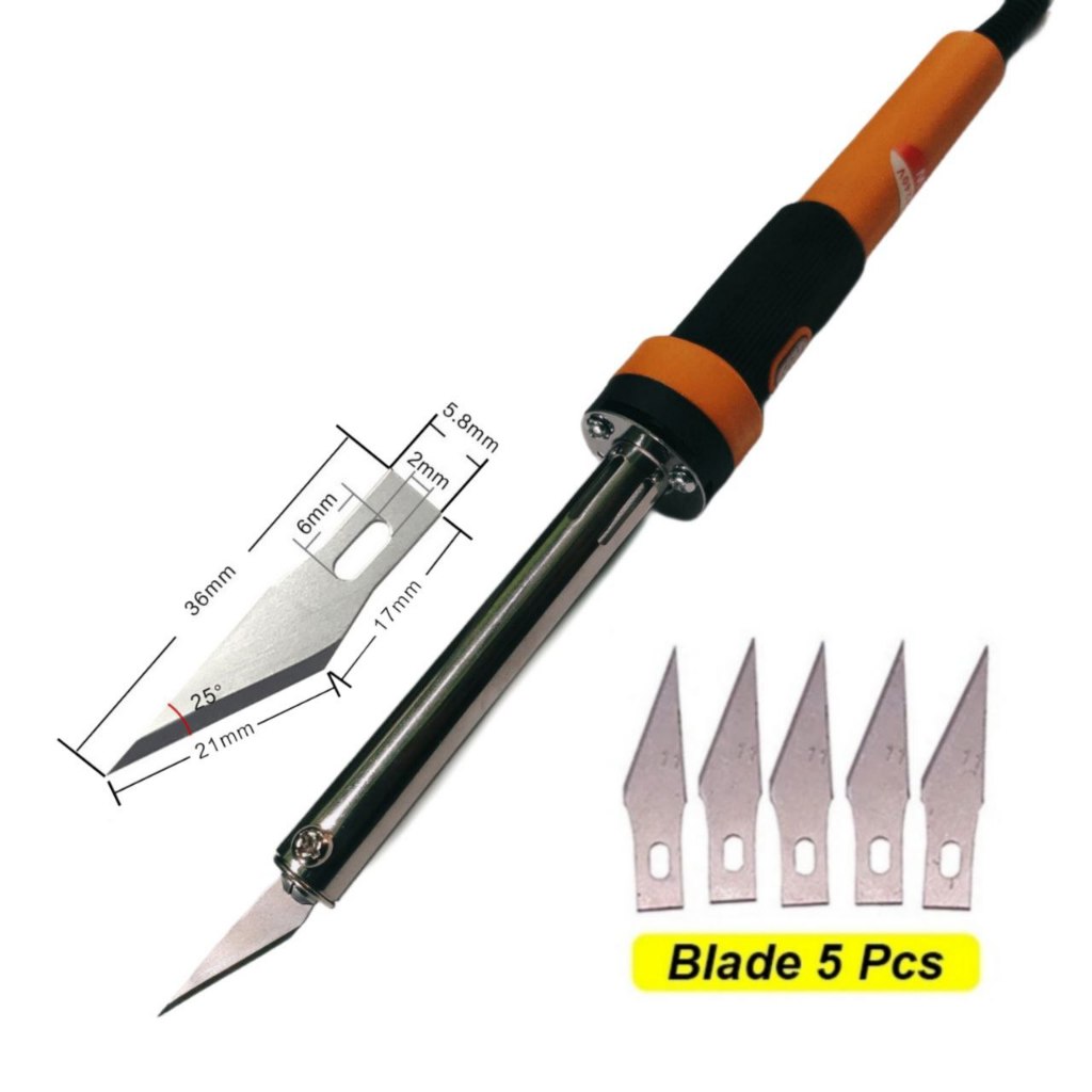 Jual Alat potong akrilik dan plastik mata pisau lancip 60w | Shopee ...