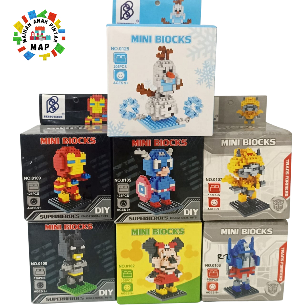 Jual Mainan Bricks Balok Mini nano Blok Charakter Super Hero Bumbblebee ...