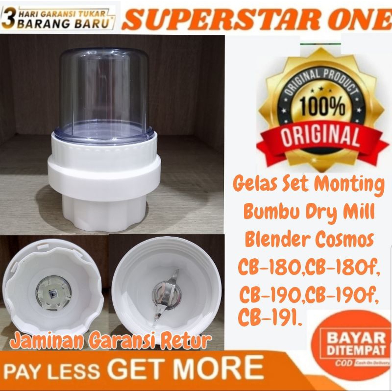 Jual Gelas Set Monting Bumbu Dry mill Blender Cosmos CB 180 CB 180F CB ...