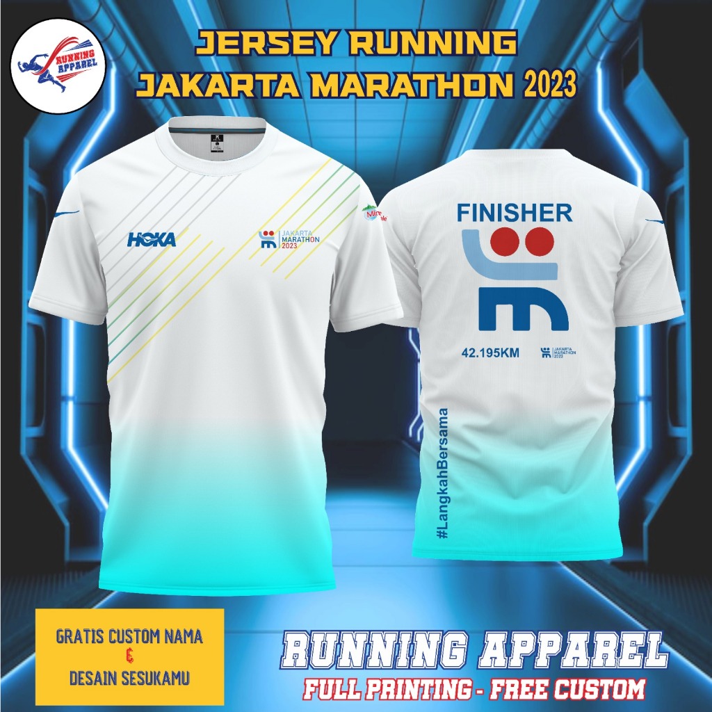 Jual Baju olahraga Lari Jersey Running Pria/Wanita JAKARTA MARATHON ...