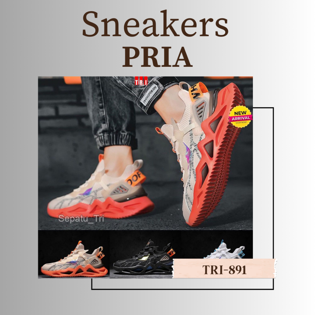Jual Sneakers Pria Tri-891 Olahraga Kasual Outdoor Fashion Shoes ...