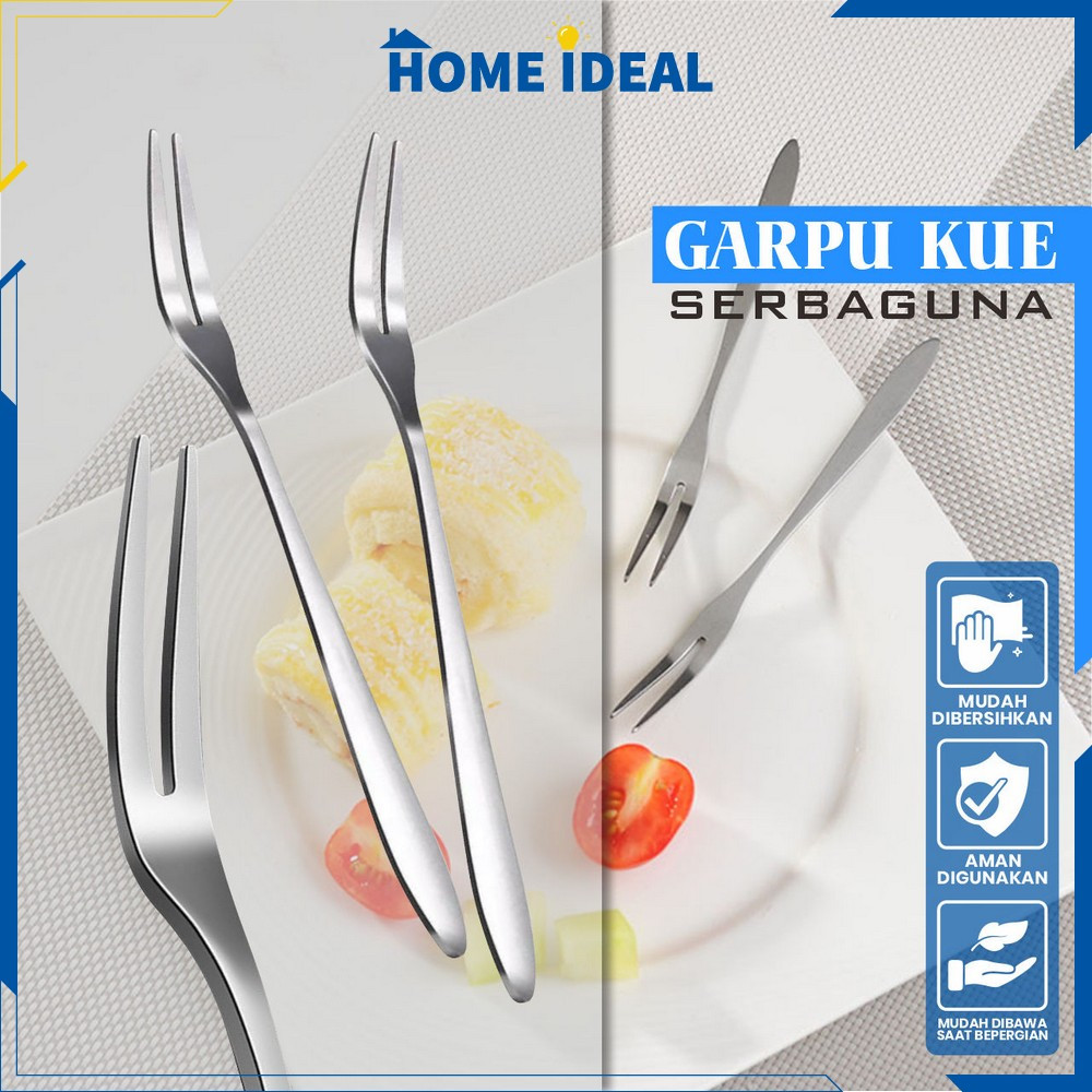 Jual Garpu Buah Stainless Serbaguna Garpu 2 Gigi Fruit Fork Garpu Kecil ...