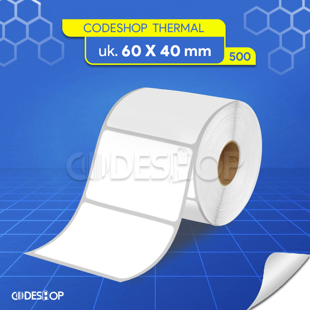 Jual Stiker Label Termal 60 x 40 / 60x40 mm / 60x40mm / 6x4 cm Core ...