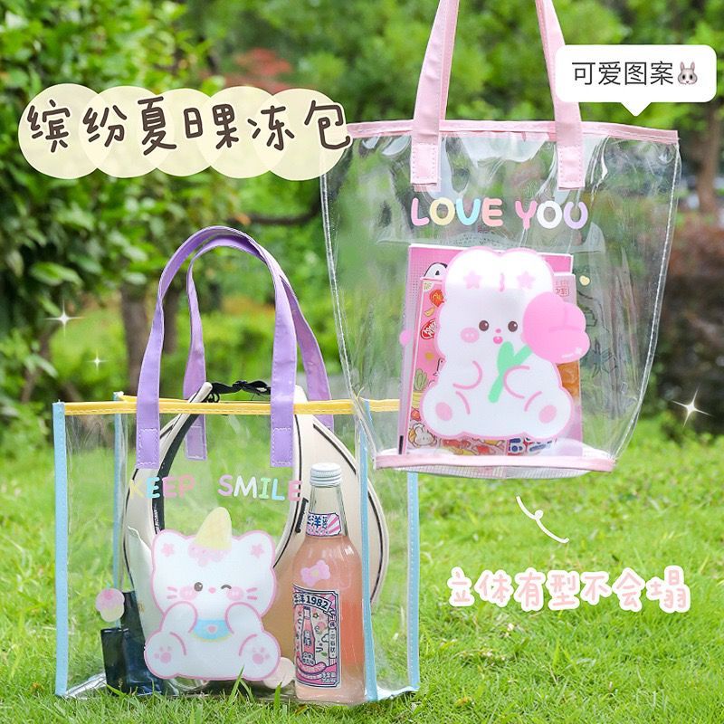 Jual [randomstuff] Tas Clear Transparan Model Bear Rabbit Lucu Unik ...