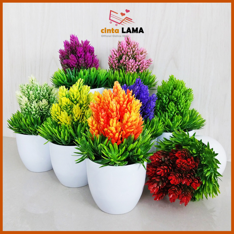 Jual Tanaman Hias Plastik Pot Bonsai Mini Bunga Artificial Sintetis ...