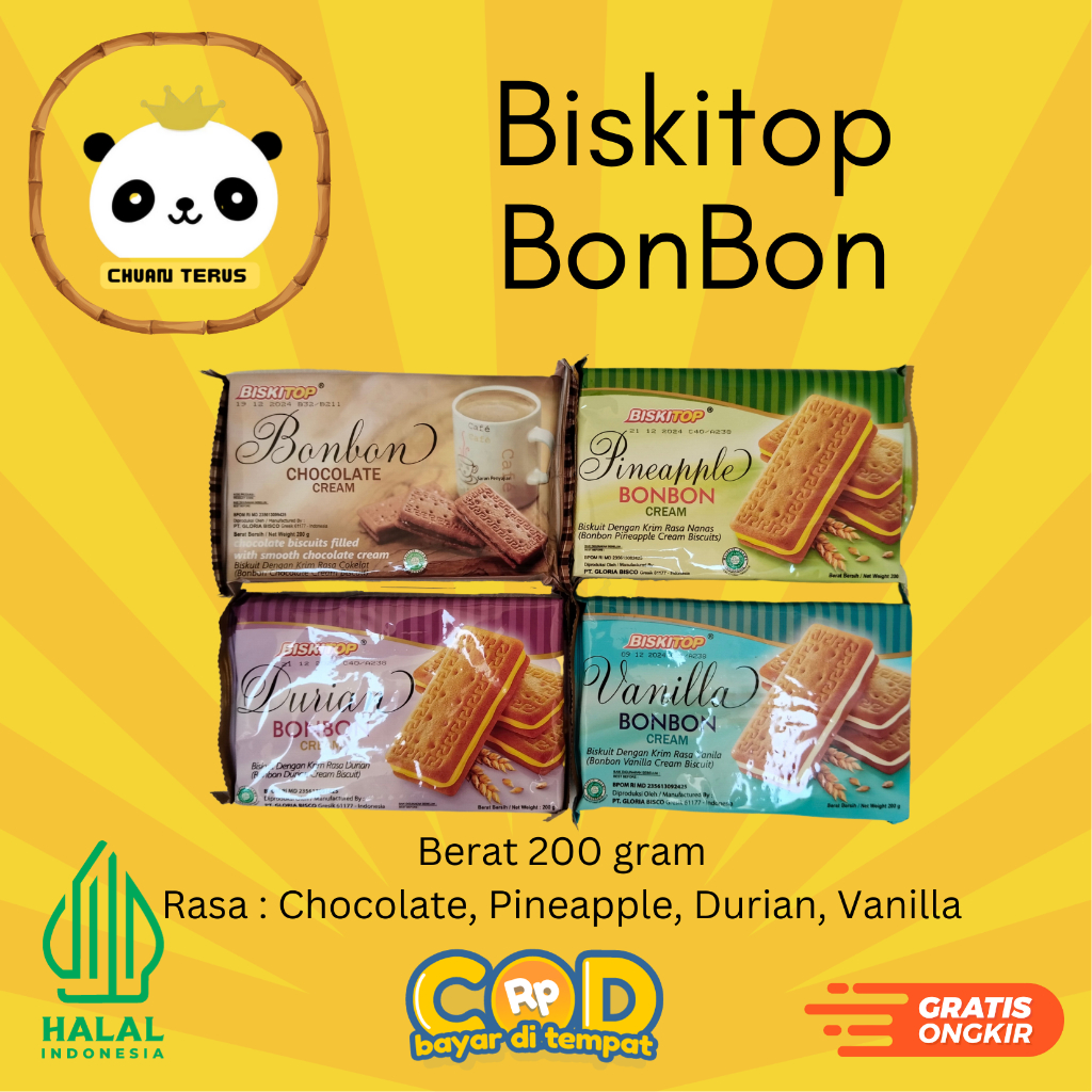 Jual BISKITOP - BONBON 200gr Biskuit Kue Kering Anak Dewasa Enak Renyah ...