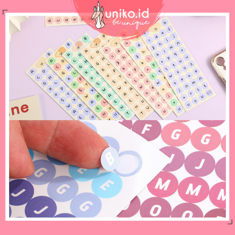 Jual UNIKO.ID STIKER HURUF 1PCS CUTE ALPHABET STICKER SET DECO DIY ...