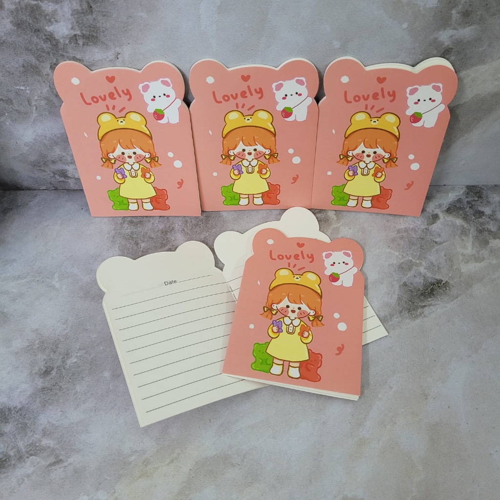 Jual Buku Notebook Mini A6 Gambar Lucu Bergaris lurus - Buku Tulis ...