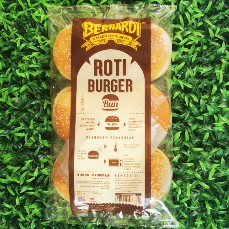 Jual Bernardi Roti Burger Wijen Besar - Isi 6 pcs - Berat 300 gr ...