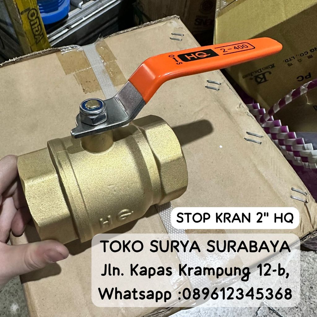 Jual Ball Valve Kuningan Drat 2" inch / stop kran air brass HQ Stop Kran 2" Kuningan Ball Valve ...