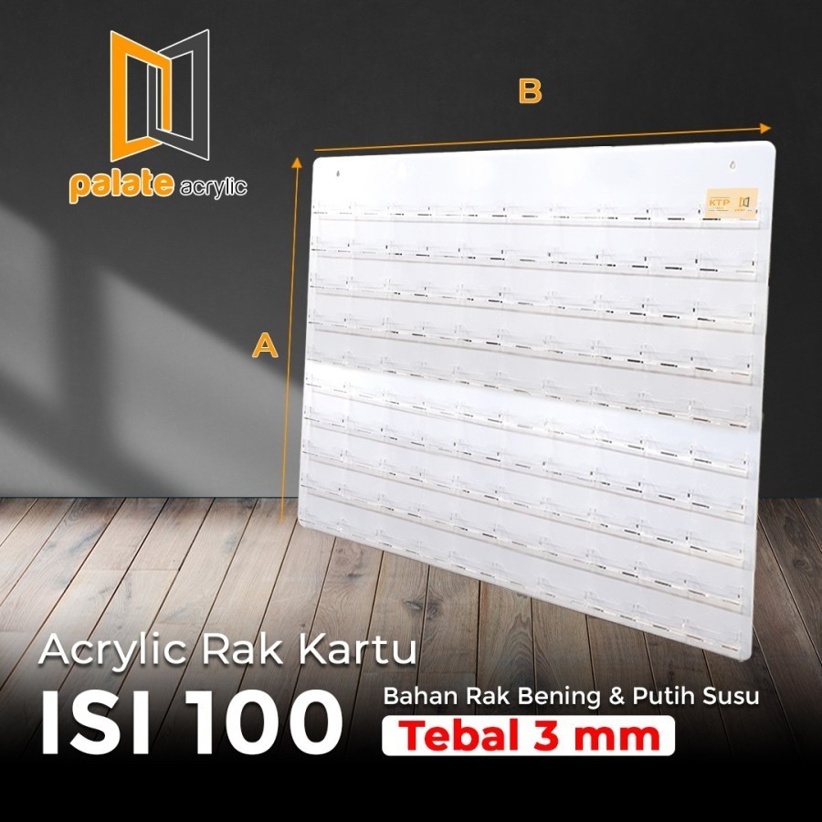 Jual RAK KARTU KTP ISI 100 BAHAN AKRILIK BENING / ACRYLIC CARD HOLDER ...