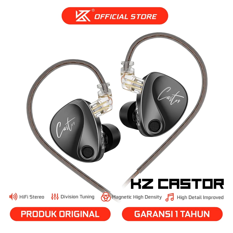 Jual [KZ Official Store] KZ Castor with Mic In Ear Monitor Earphone Dynamic | Shopee Indonesia