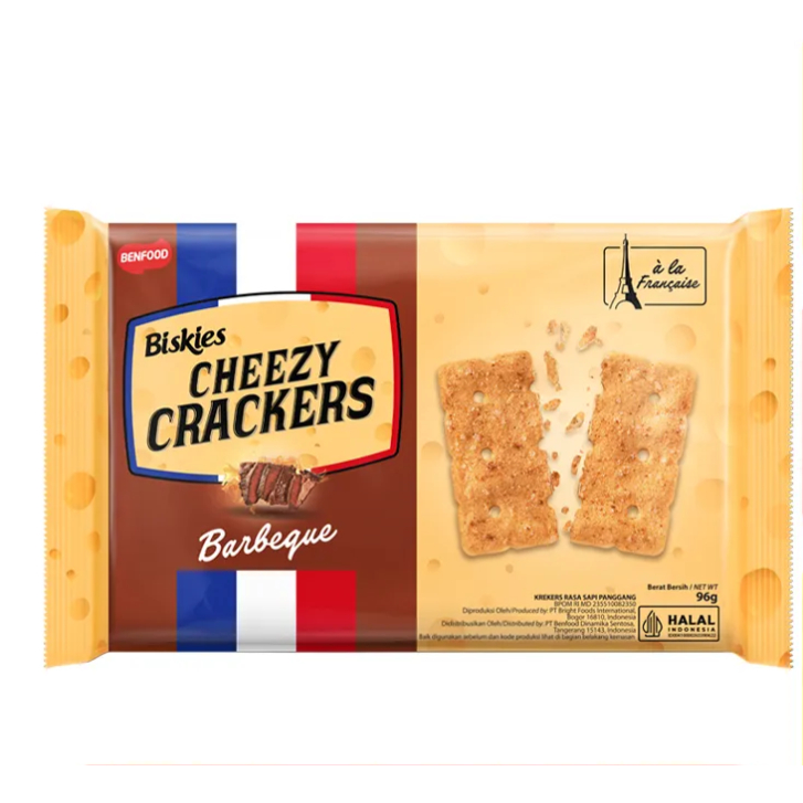 Jual Biskies Cheezy Crackers Barbeque 96gram | Shopee Indonesia