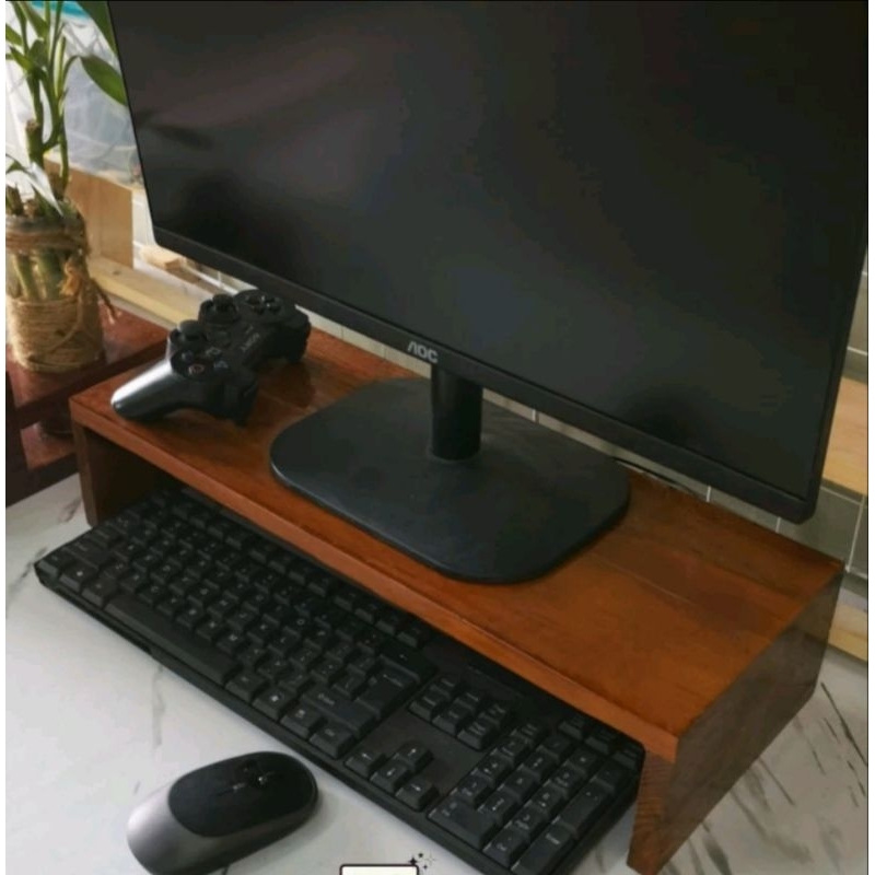 Jual meja / stand monitor laptop kayu jati | Shopee Indonesia