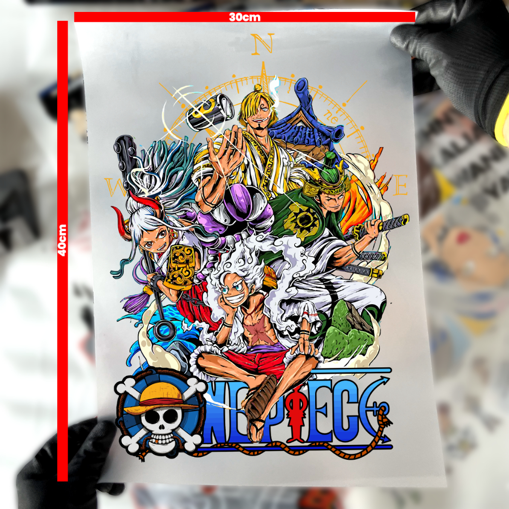 Jual Sablon Setrika Sablon DTF A3 Anime One Piece | Shopee Indonesia