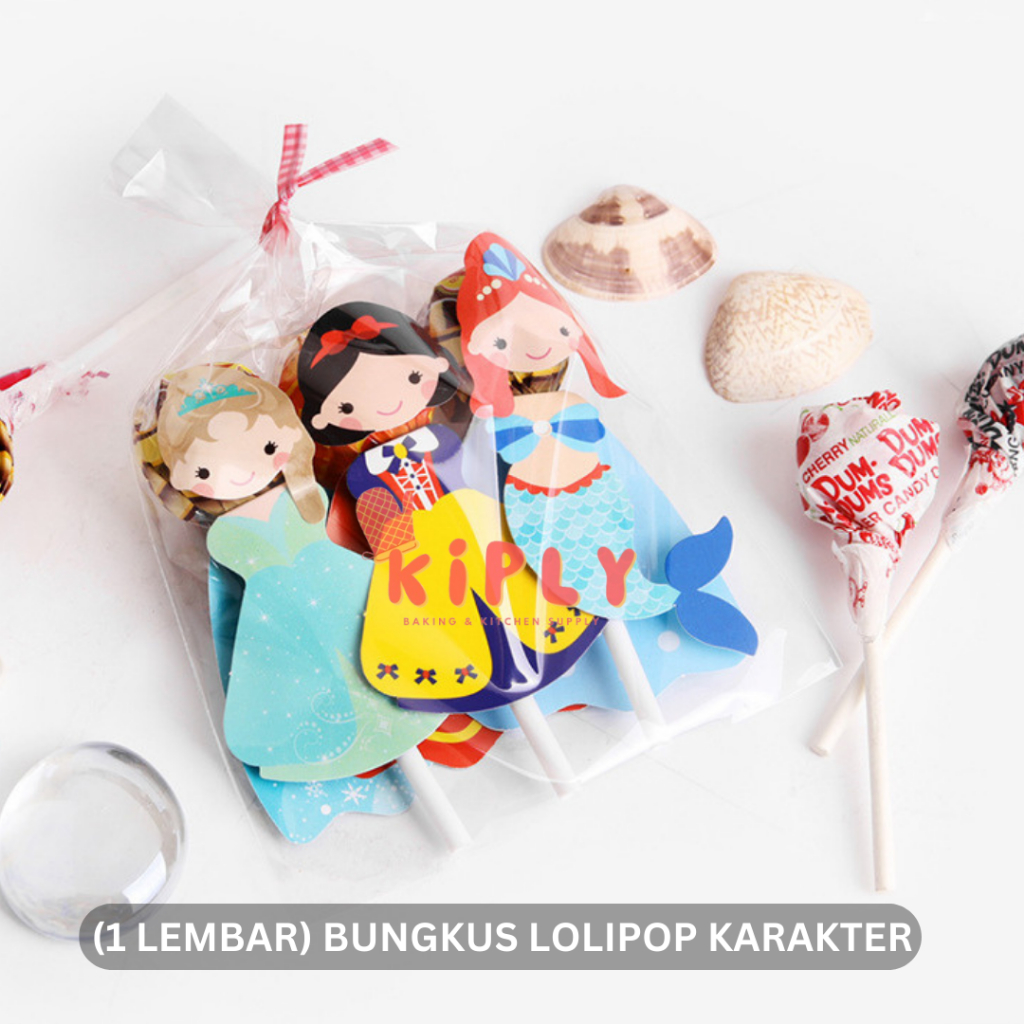 Jual [1 Lembar] Bungkus Permen Lolipop Karakter/kertas kartu permen ...