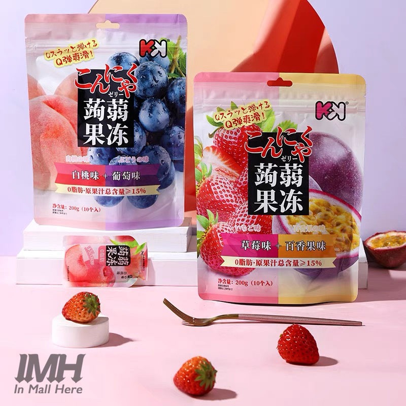 Jual [HALAL] Mix Konjac Jelly persik putih anggur stoberi markisa ...