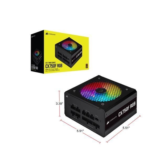 Jual PSU CORSAIR CX750F RGB BLACK/WHITE 750W 80+ PLUS BRONZE FULY ...
