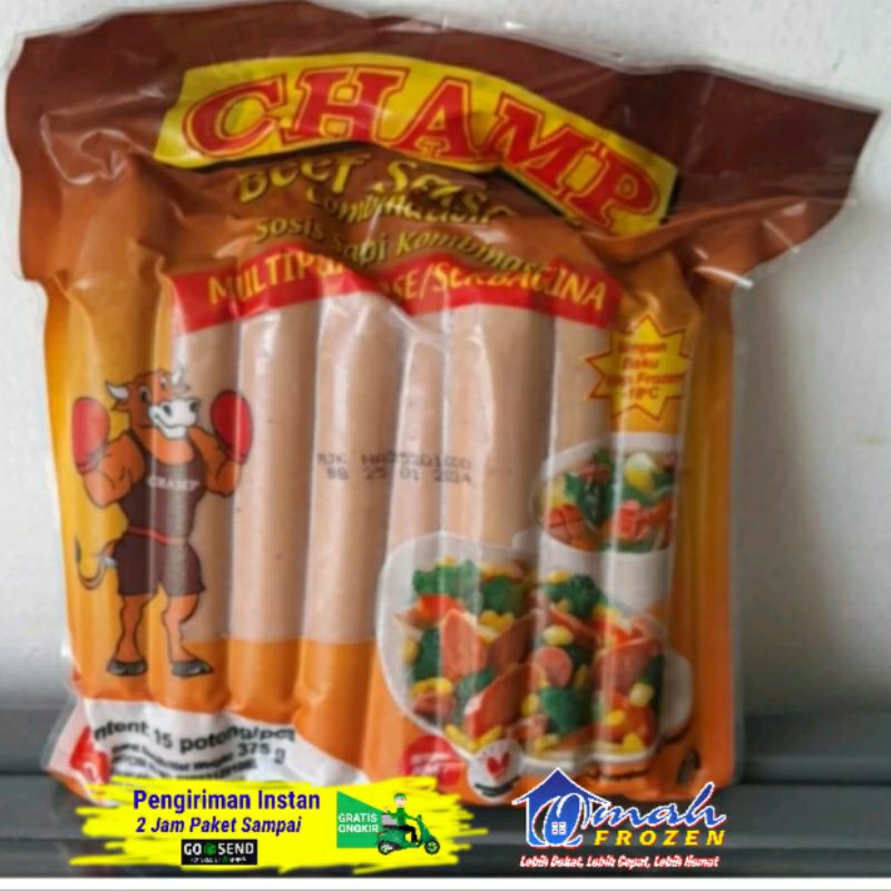 Jual Sosis Sapi Champ 375g, Frozen Serang | Shopee Indonesia