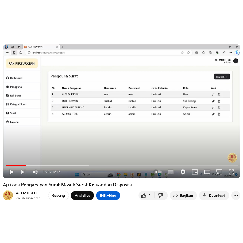 Jual Aplikasi Pengarsipan Surat Masuk Surat Keluar dan Disposisi ...