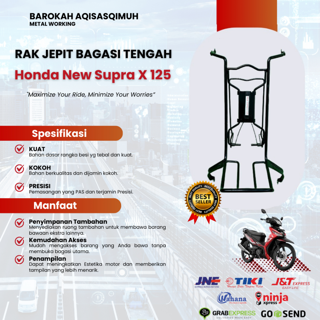Jual Rak Jepit Bagasi Tengah Keranjang Jepit MOTOR HONDA SUPRA X 125 ...