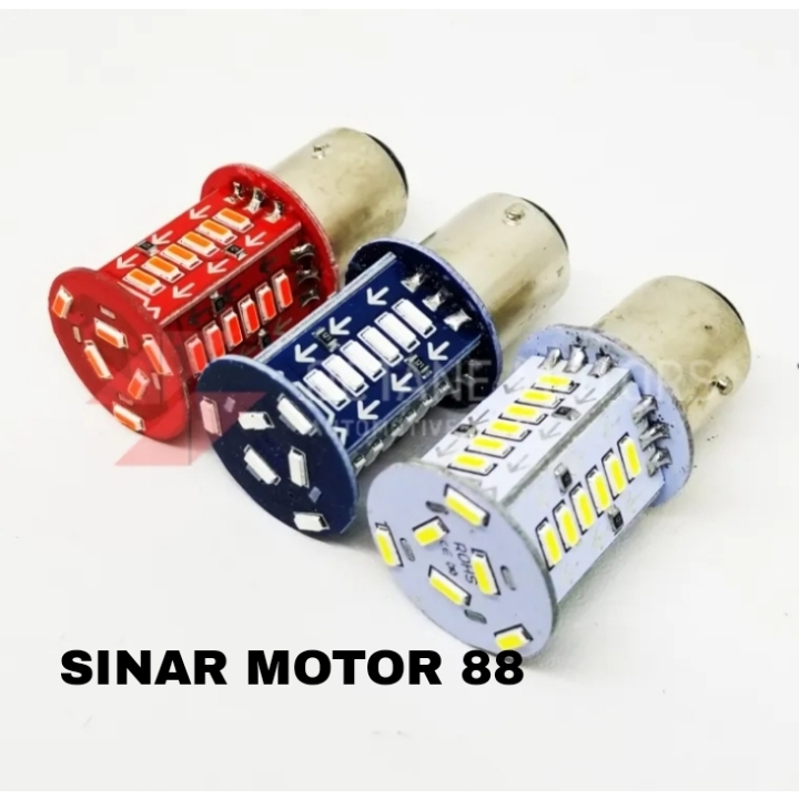 Jual LED Stop Running Universal 30 Mata DC 12 Volt BAY15D Waterfall Stro bo Belakang Stop Rem ...