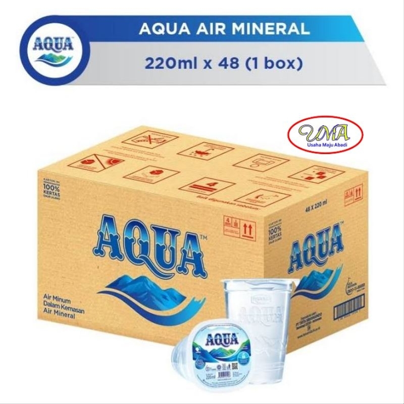 Jual Aqua Cup / Air Mineral Aqua Cup 1 Dus x 48cup | Shopee Indonesia