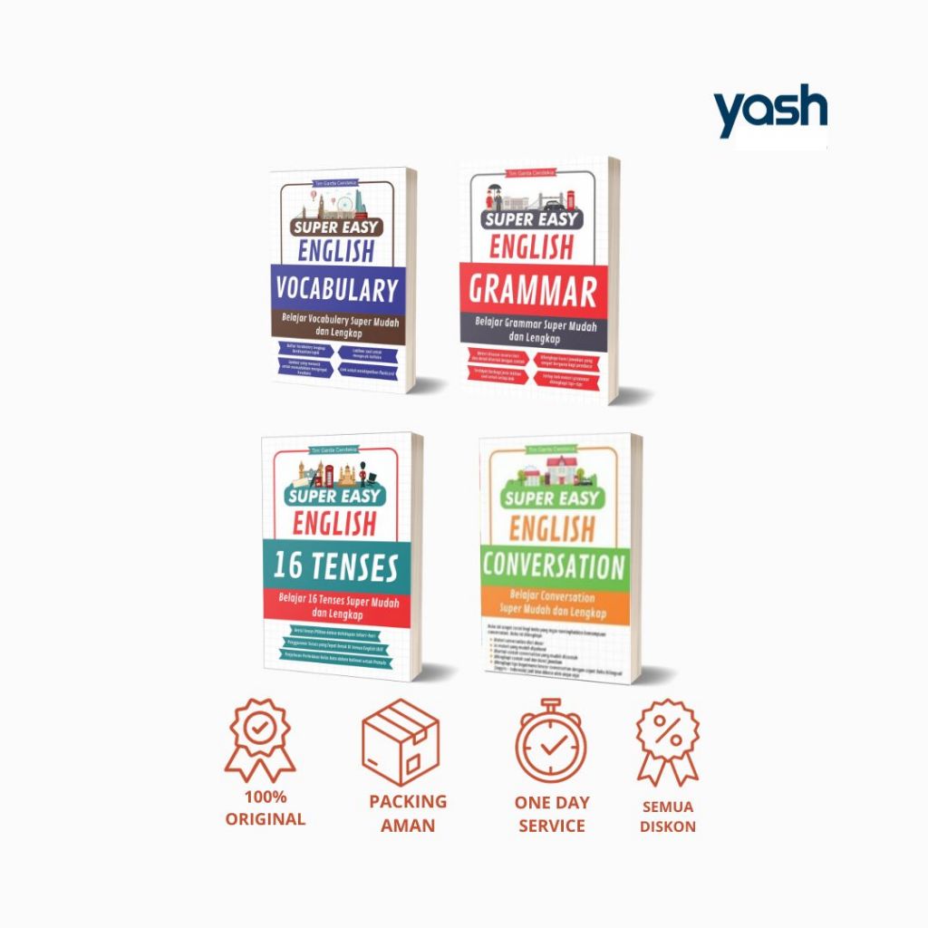 Jual Buku Super Easy English Vocabulary / Grammar / 16 Tenses ...