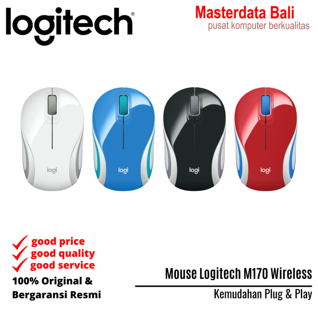 Jual Mouse Logitech M187 mini Black Wireless Original Bergaransi Resmi ...