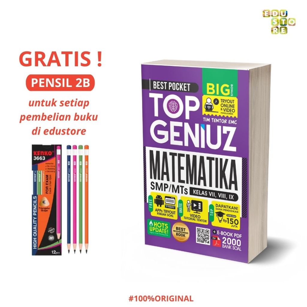 Jual BUKU SOAL SMP / TOP GENIUZ MATEMATIKA SMP/MTS / FORUM EDUKASI | Shopee Indonesia