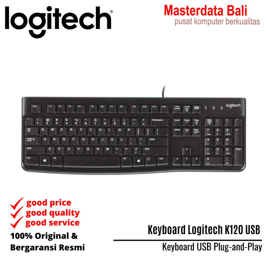 Jual Keyboard Logitech K120 USB Original Baru | Shopee Indonesia