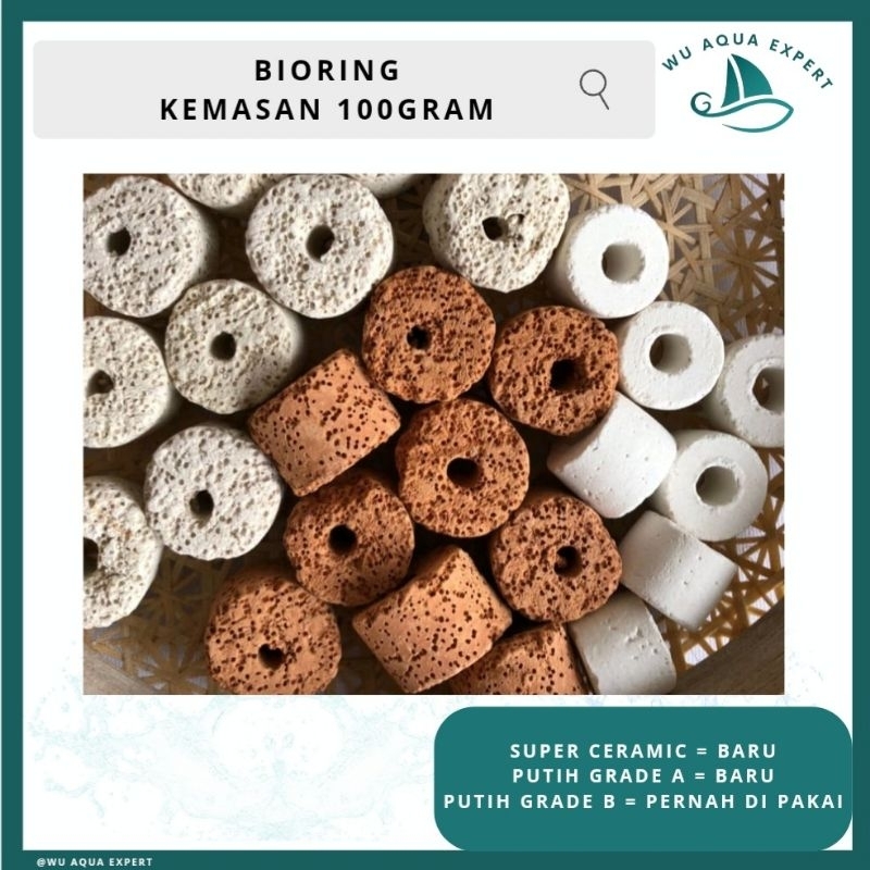 Jual Bio Ring 100Gram Bioring Putih & Super Ceramic Media fillter ...