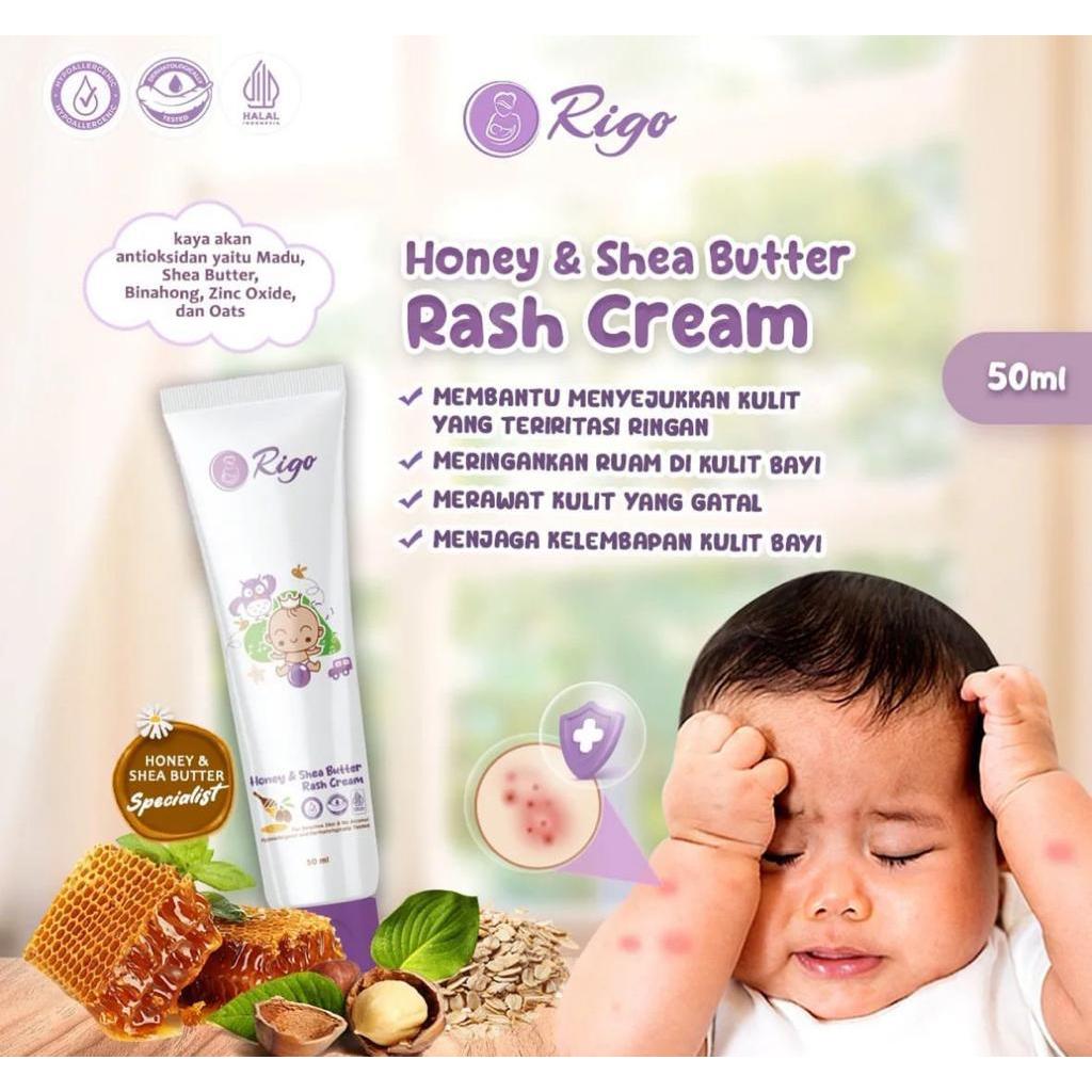 Jual Rigo Honey & Shea Butter Rash Cream Baby 50ML | Shopee Indonesia