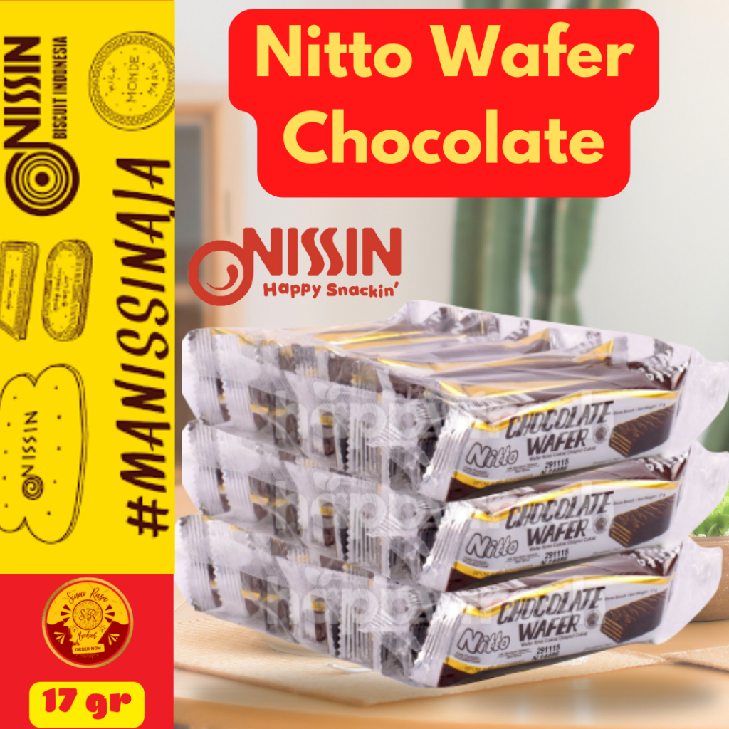 Jual Nisin Nitto Wafer Chocolate 1 Pack Isi 10 Pcs | Shopee Indonesia