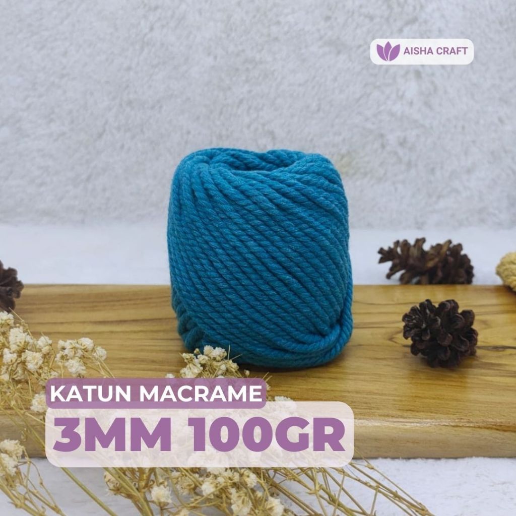 Jual Tali Katun Macrame Warna 3MM 100GR 3PLY Murah Berkualitas | Shopee ...
