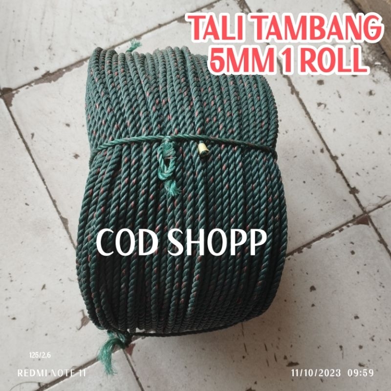 Jual Tali tambang 5 mm SETENGAH ROLL 1,3 KG | Shopee Indonesia