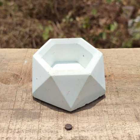 Jual Pot Mini Hexagonal Segi enam / gypsum kaktus,lilin /souvenir ...
