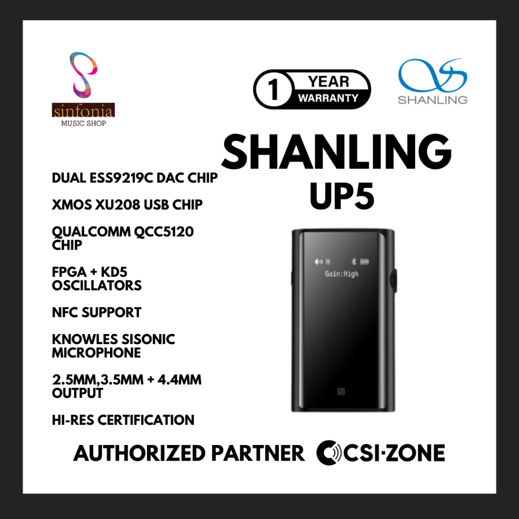 Jual Shanling UP5 Portable Hi-Fi Bluetooth Headphone Amplfier & DAC | Shopee Indonesia